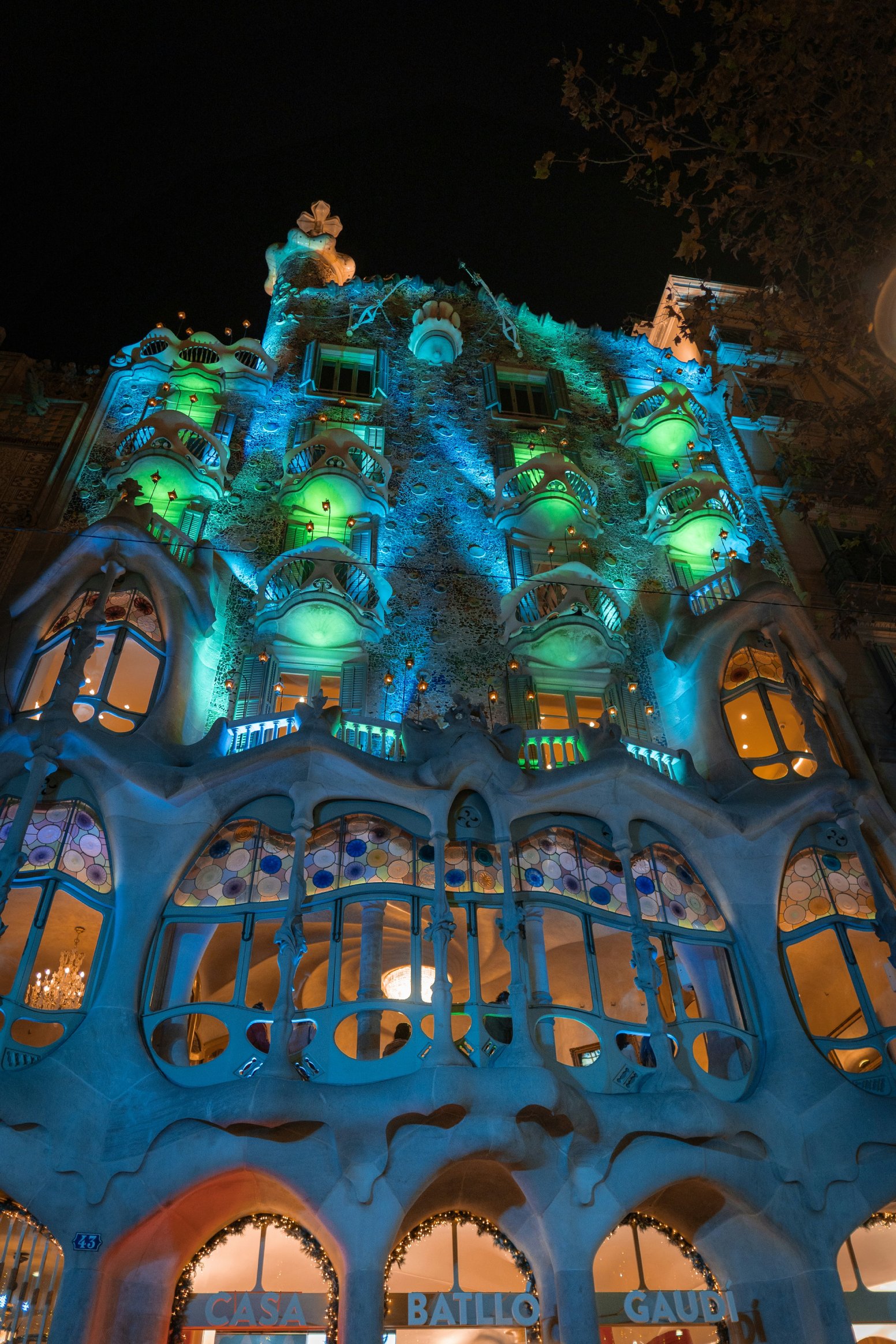 Casa Batllo At Night